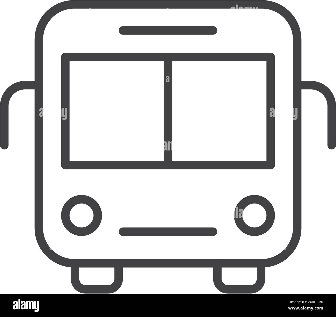 Bus icon in flat style. Autobus vector illustration on isolated ...