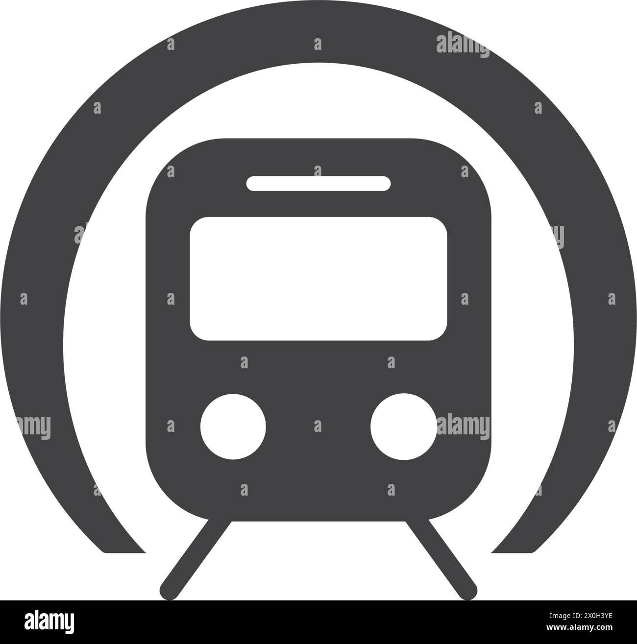 Metro train icon in flat style. Subway vector illustration on isolated ...