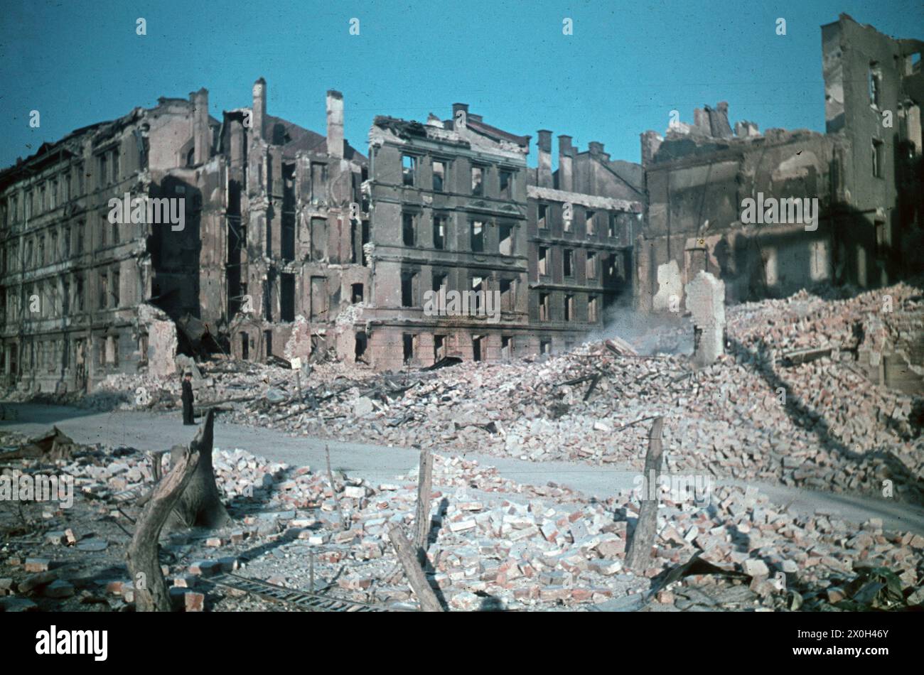 Building destroyed in World War II in Munich (undated photo Stock Photo ...