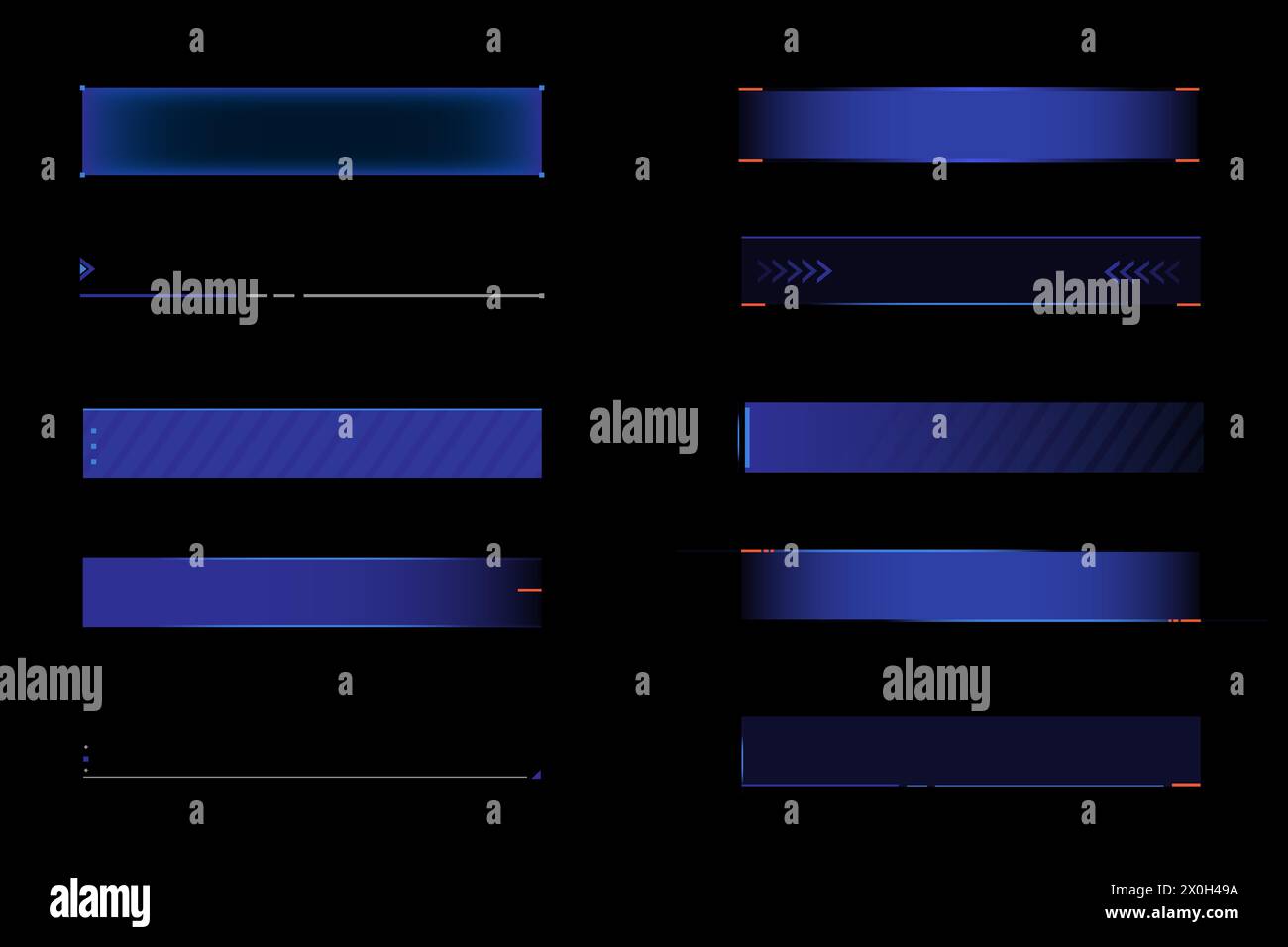 Vector illustration. Set of blank borders for information, graphs ...
