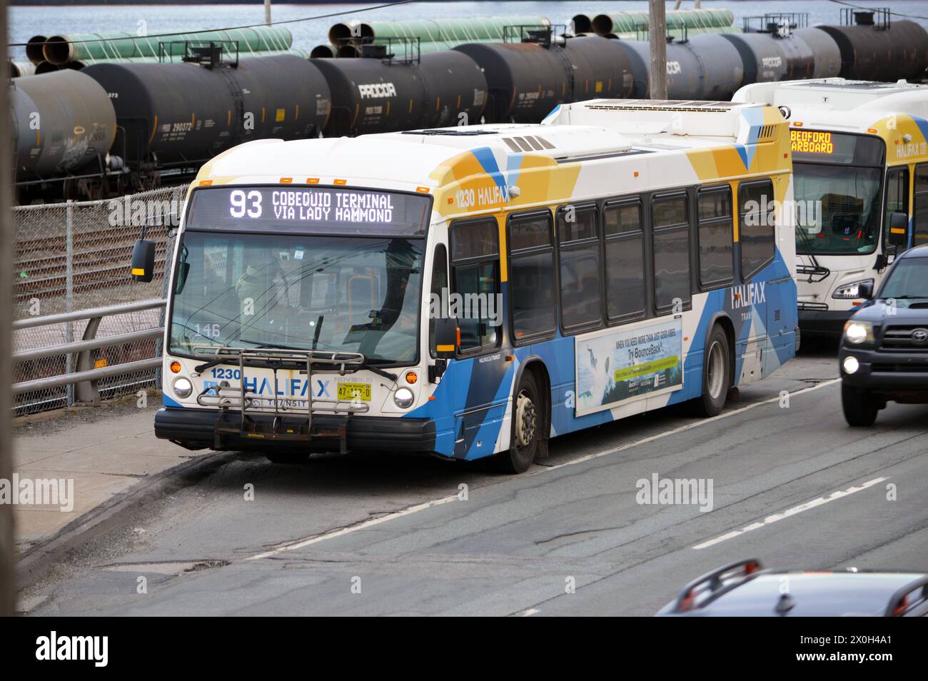A Halifax Transit Nova Bus LFS operating route 93 on the Bedford ...