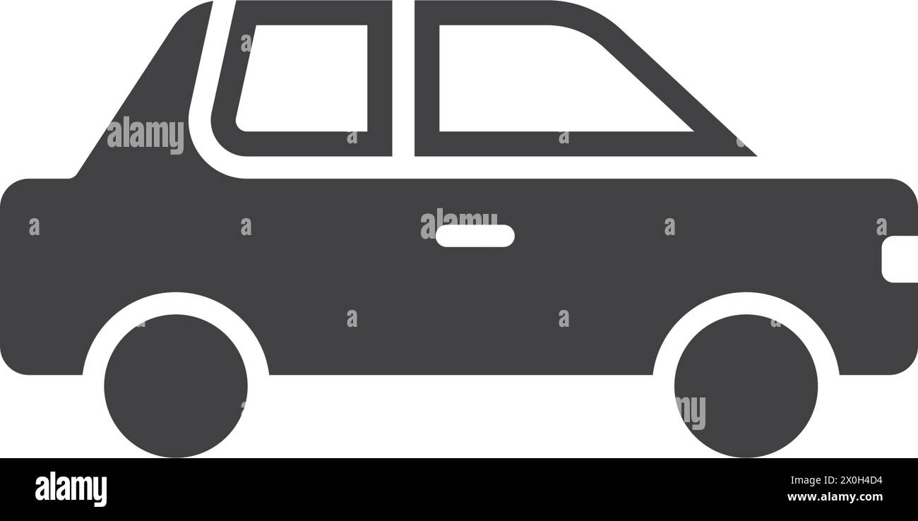 Car icon in flat style. Automobile vector illustration on isolated ...