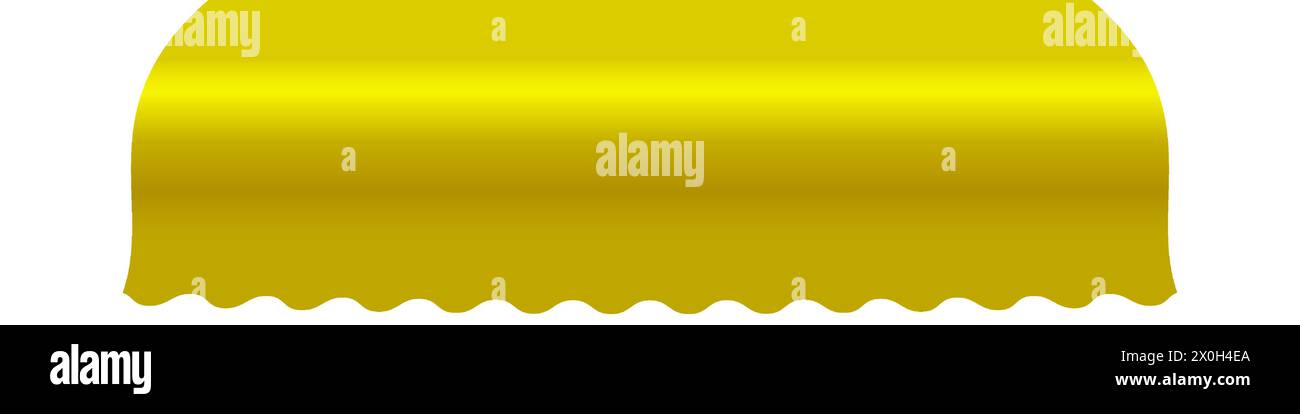 Shop awning tent with wavy edge. Cafe sunshade, store canopy, pure ...