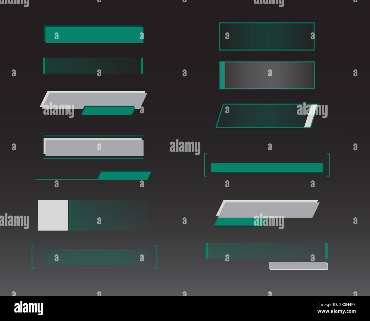 Vector illustration. Set of blank borders for information, graphs ...
