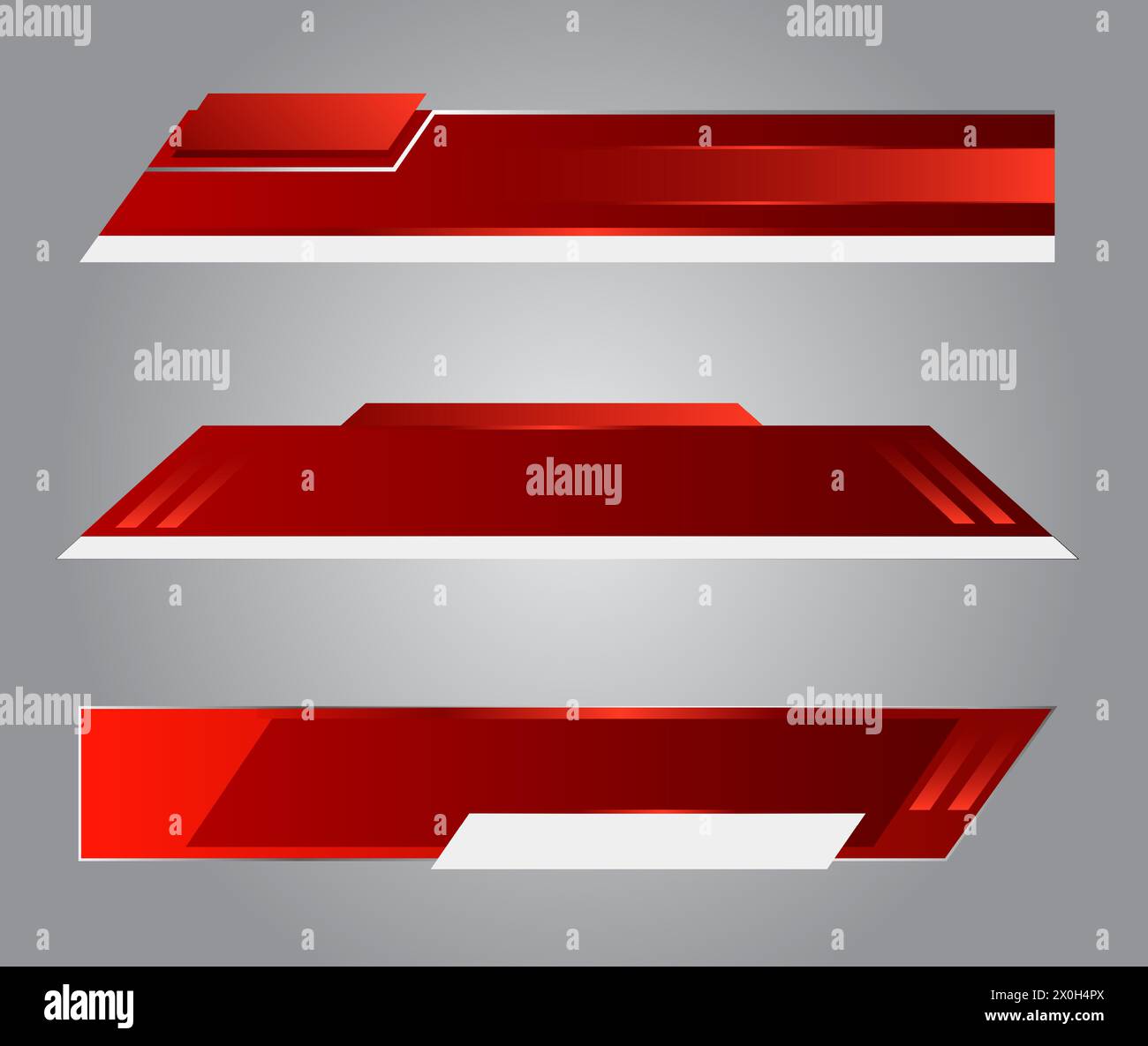 Vector illustration. Banners for broadcasting with negative space to ...