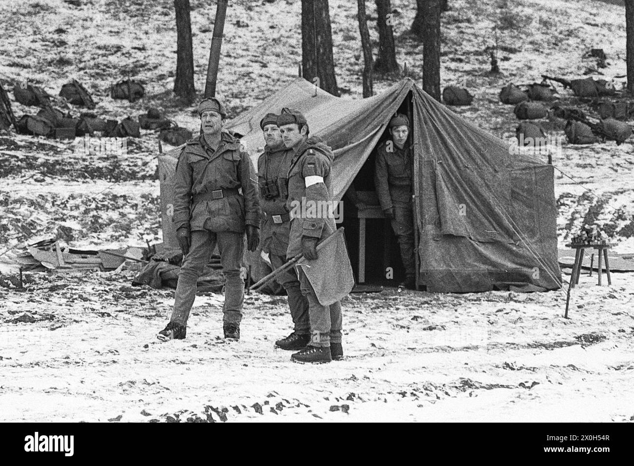 Troop exercise: Battalion commander and company commander observing ...