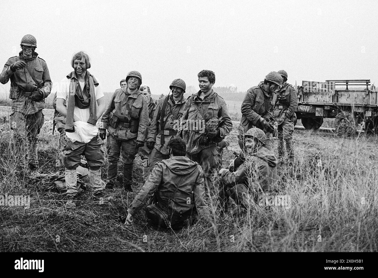 "Troop exercise: A group of soldiers took a ""prisoner"" during a ...