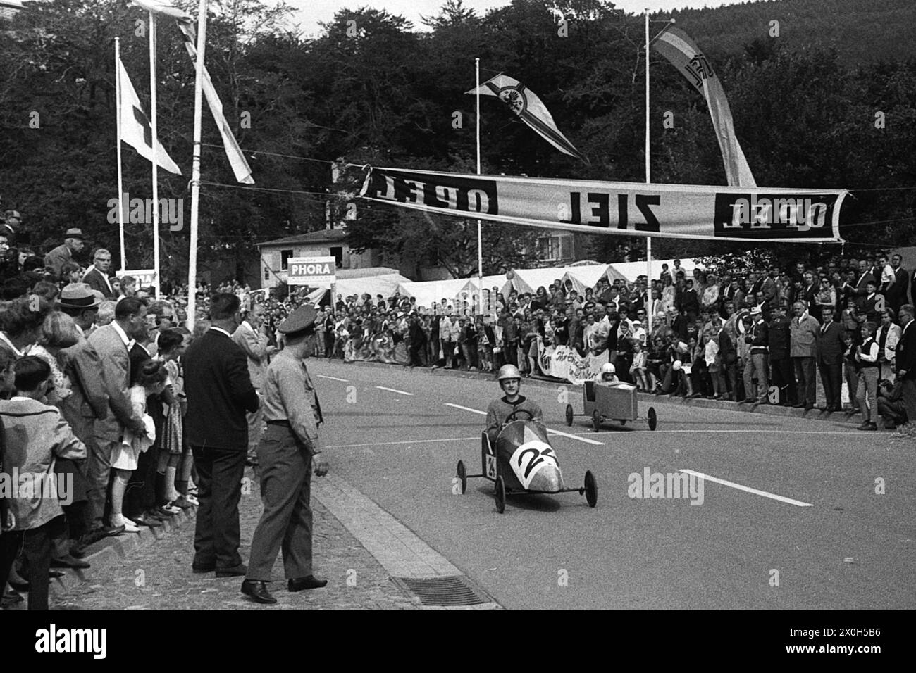 While the runner-up crosses the finish line crouched down, the winner ...