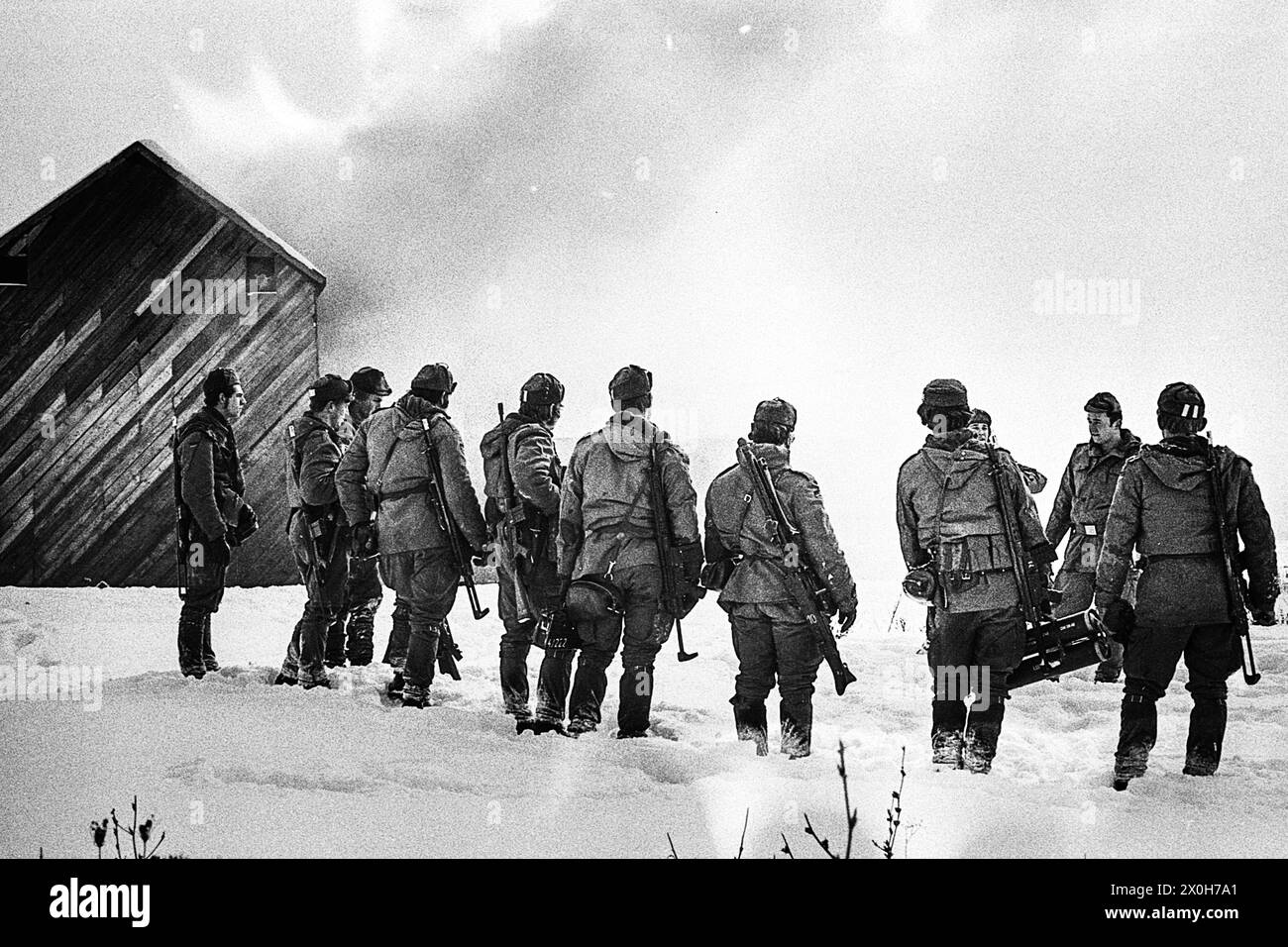 Troop exercise: The combat-ready group during the maneuver critique. IN ...