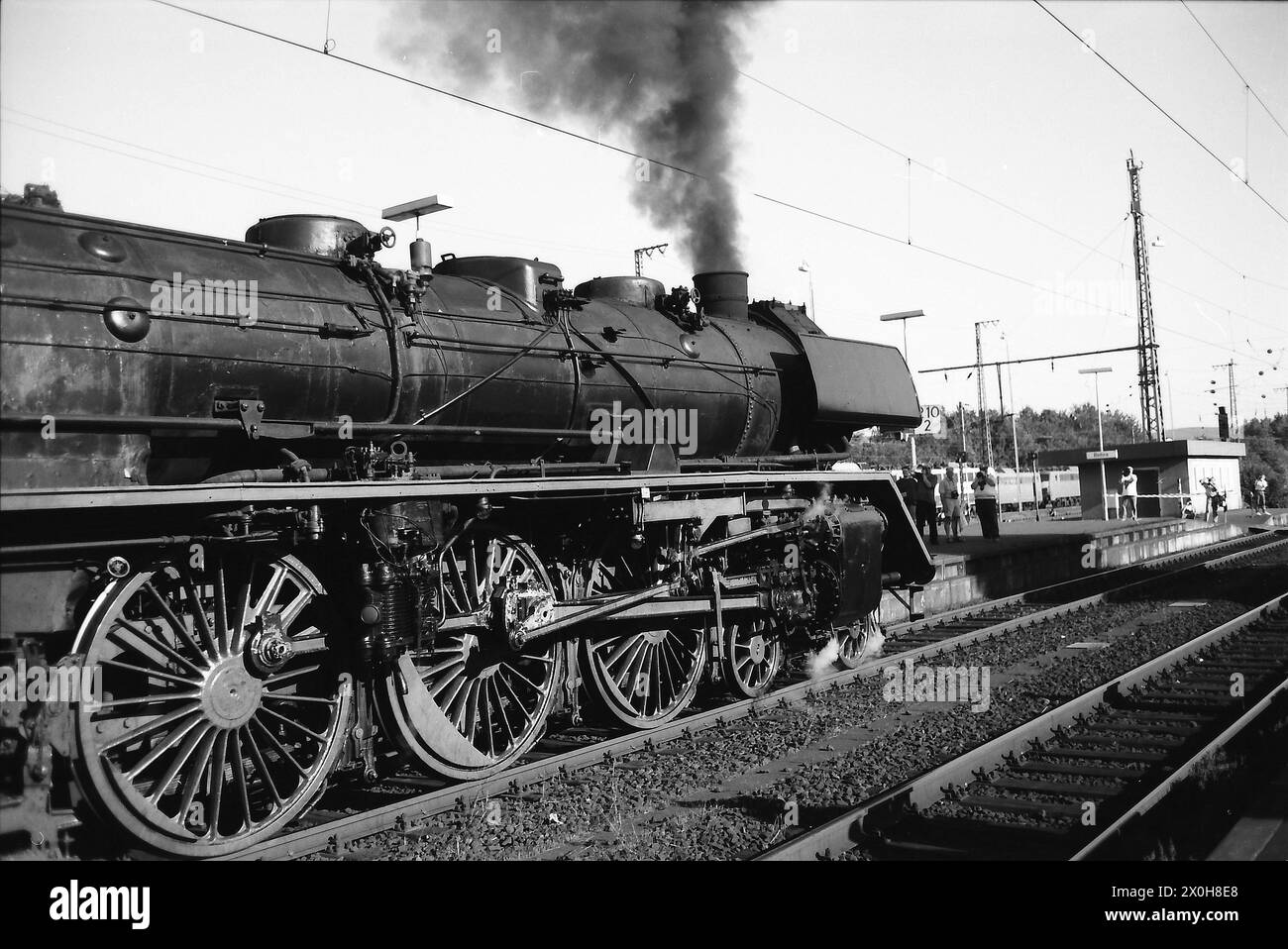 The express steam train, pulled by the class 03 2204 locomotive, leaves ...