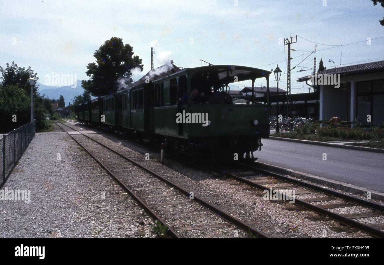 A train of the Prienbahn, which runs from the DB station to the harbor ...