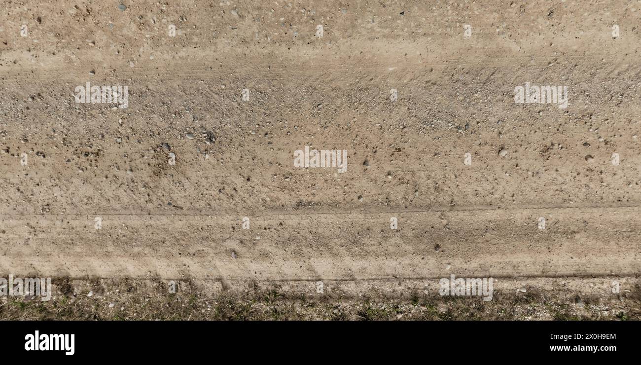 view from above on texture of gravel road Stock Photo - Alamy