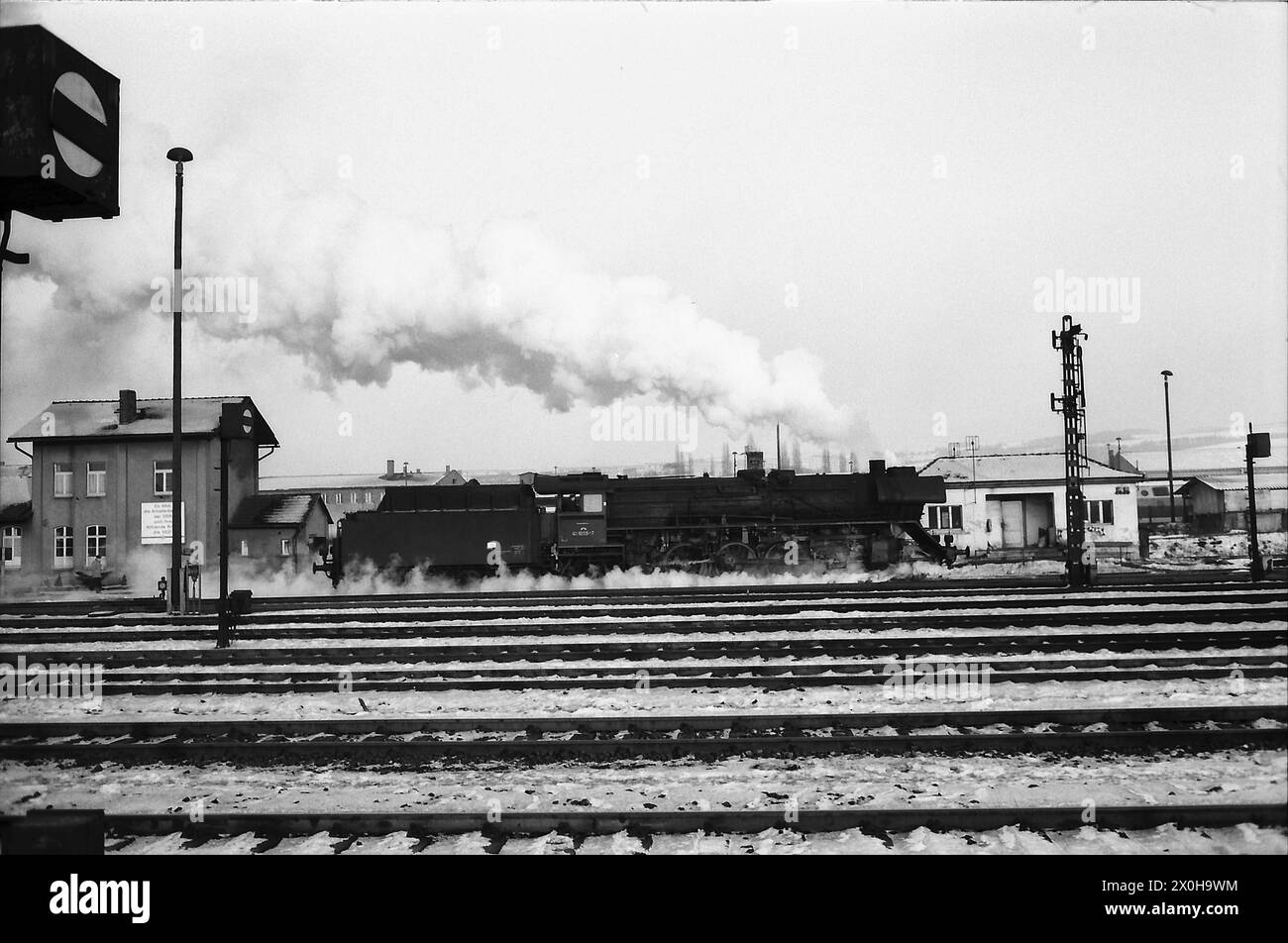 Steam locomotive buffer station Black and White Stock Photos & Images ...