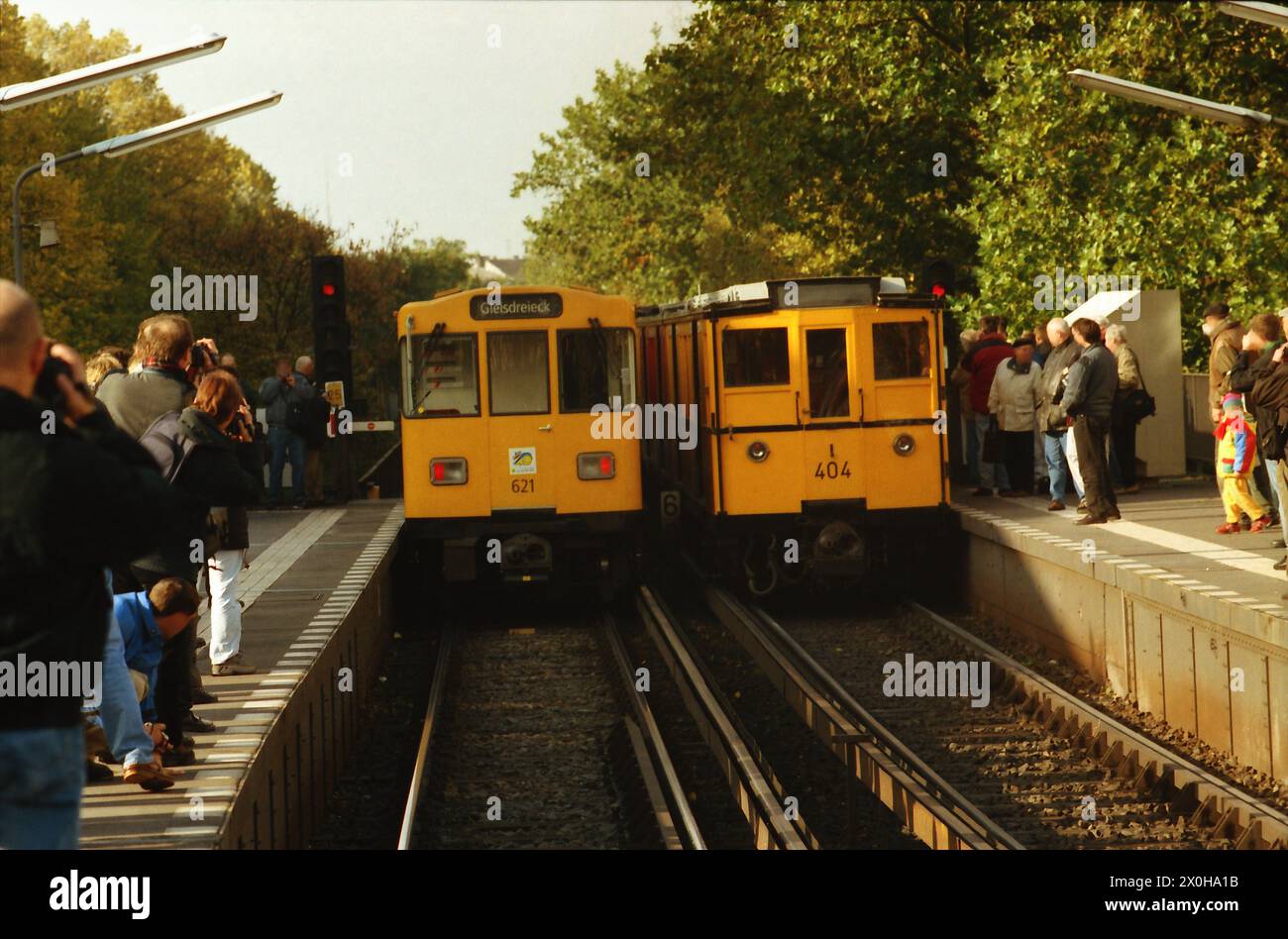 on the occasion of the event, a museum train and a normal train ...
