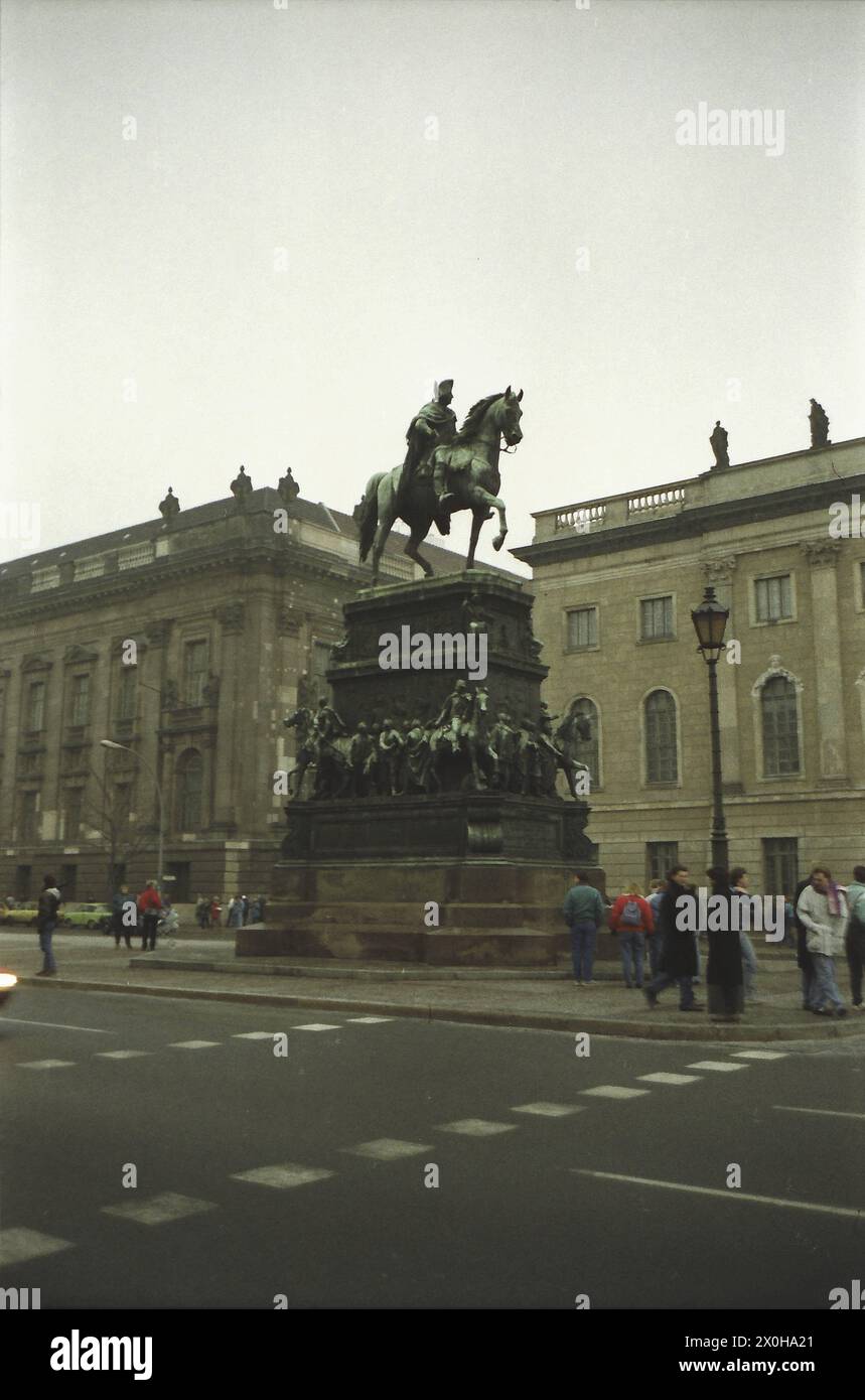 Berlin Unter den Linden, statue of Frederick the Great. Is he happy ...