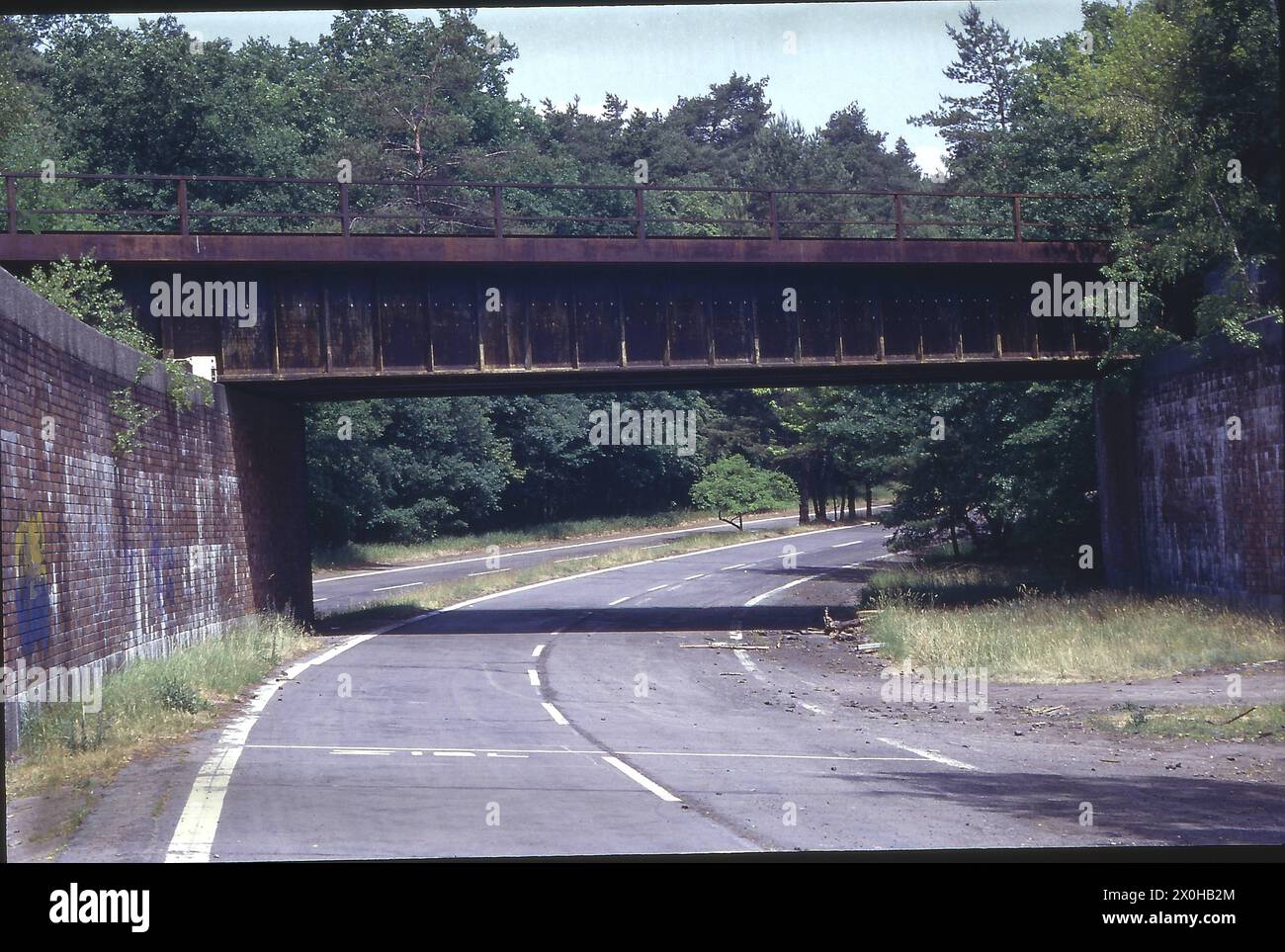 Dead section highway former border area between west ber hi-res stock ...