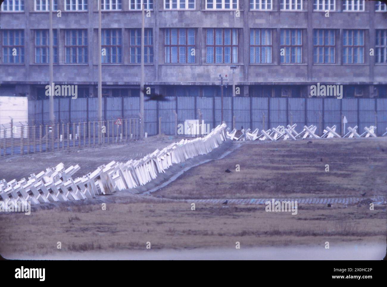 The picture shows the rear fortifications of the border, which are ...