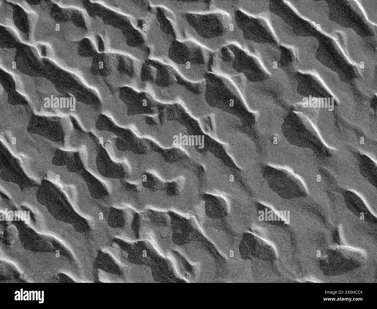 Sand formations during low tide on the Grande Côte before La Barre de ...