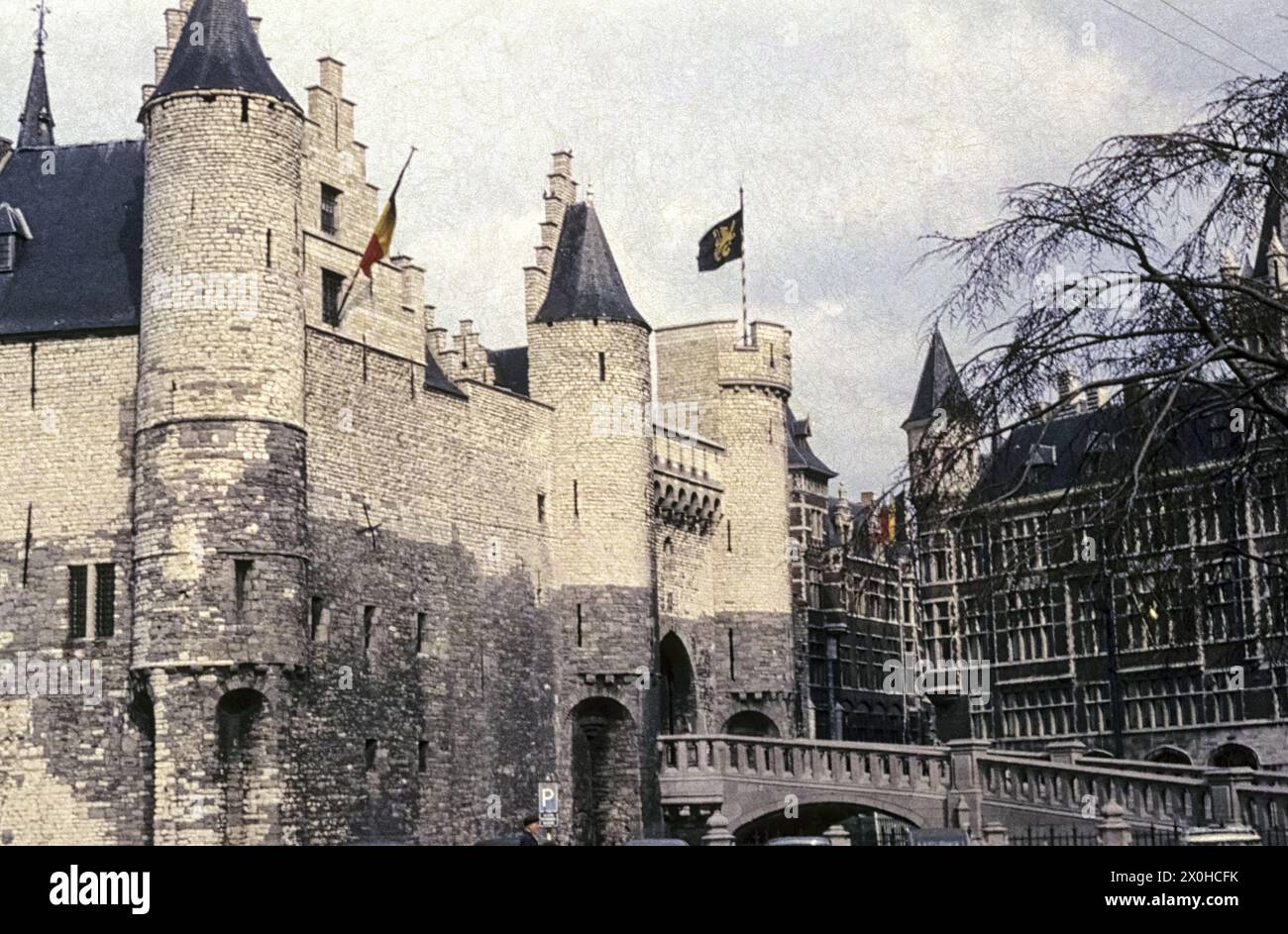 Steen Castle, the city castle of Antwerp. [automated translation] Stock ...