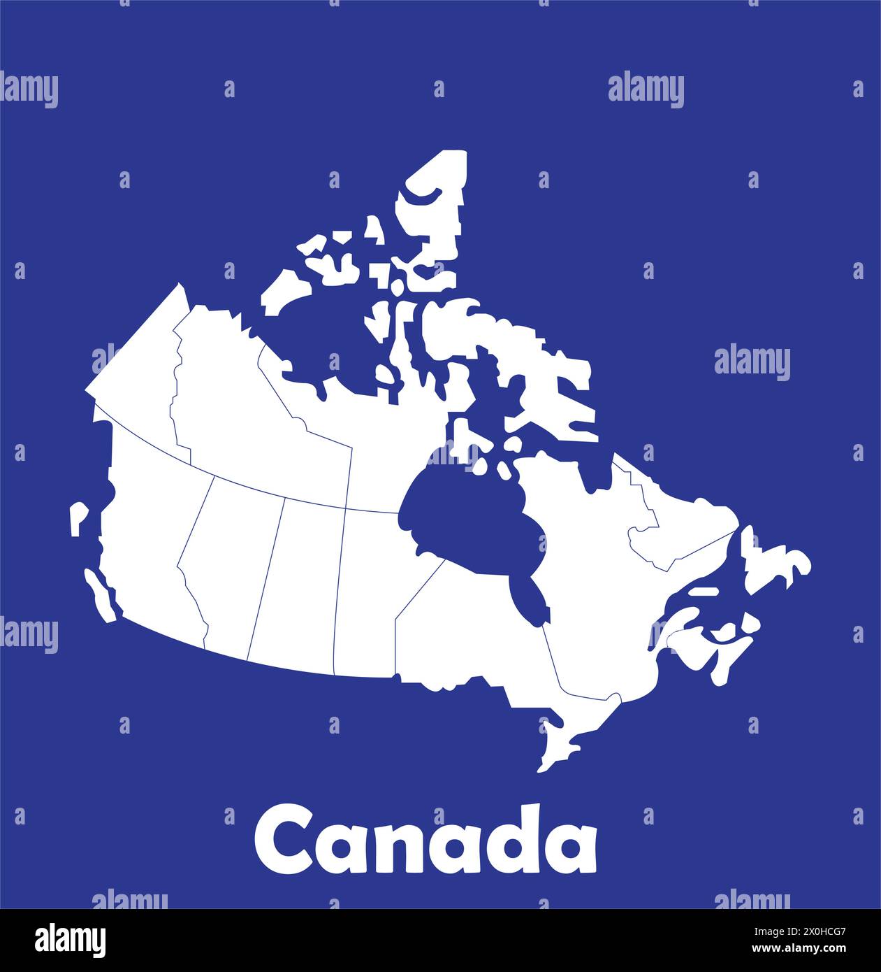 Canada Map vector illustration simple design Stock Vector Image & Art ...