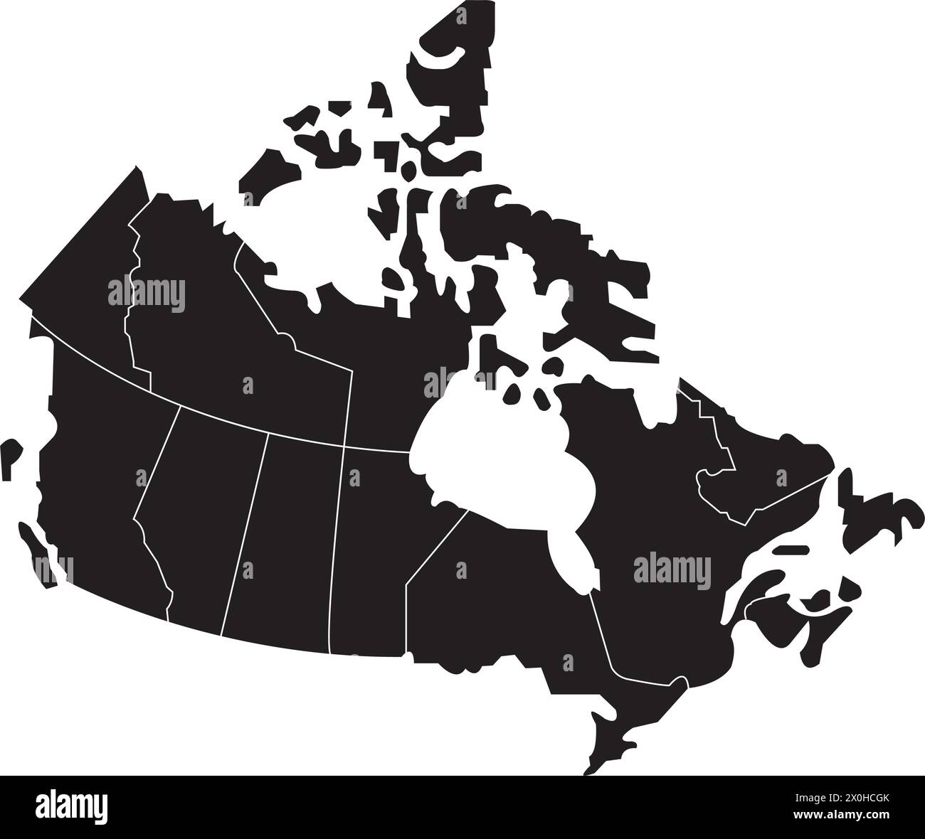 Canada Map vector illustration simple design Stock Vector Image & Art ...