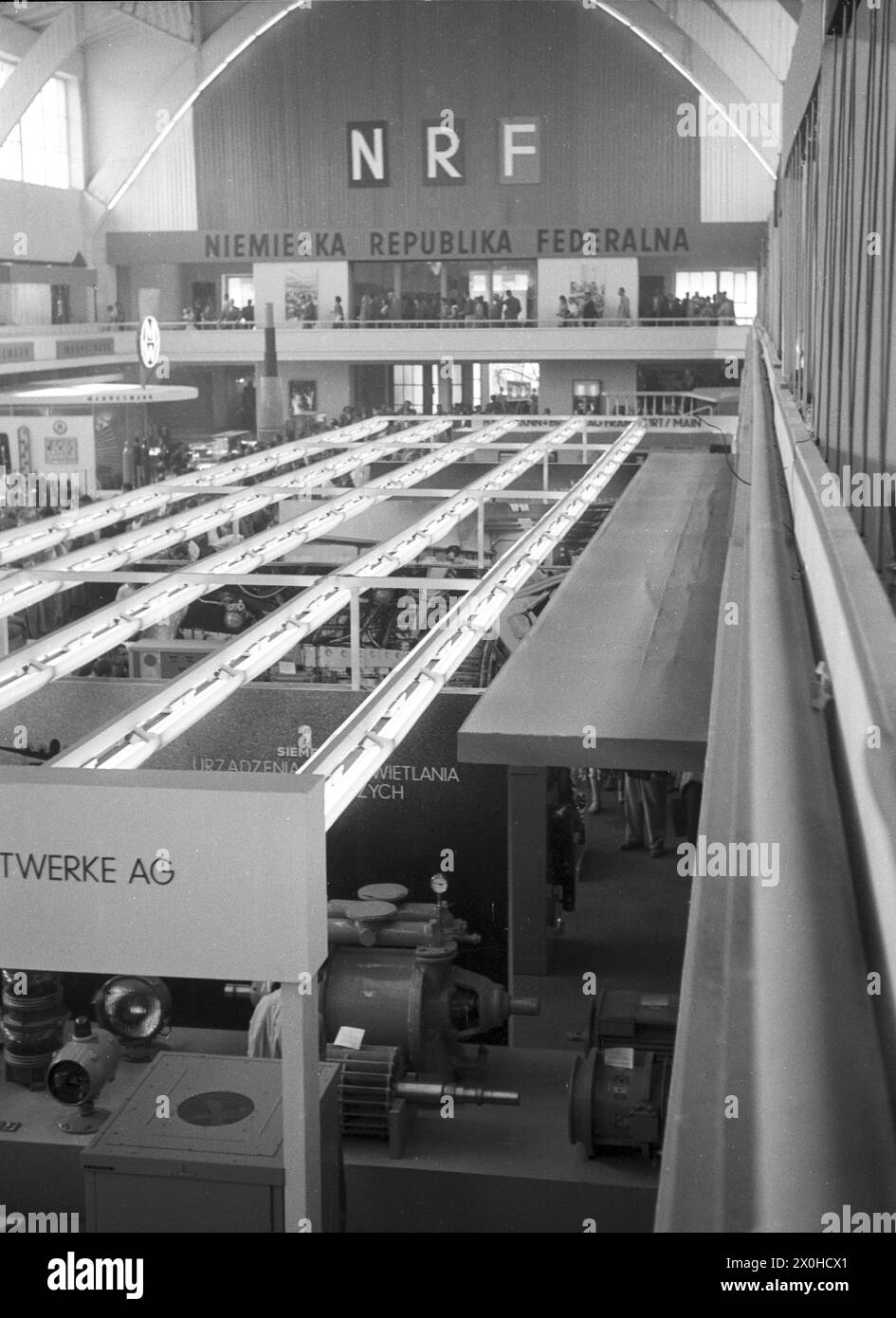 View of an exhibition hall where German companies are exhibiting ...