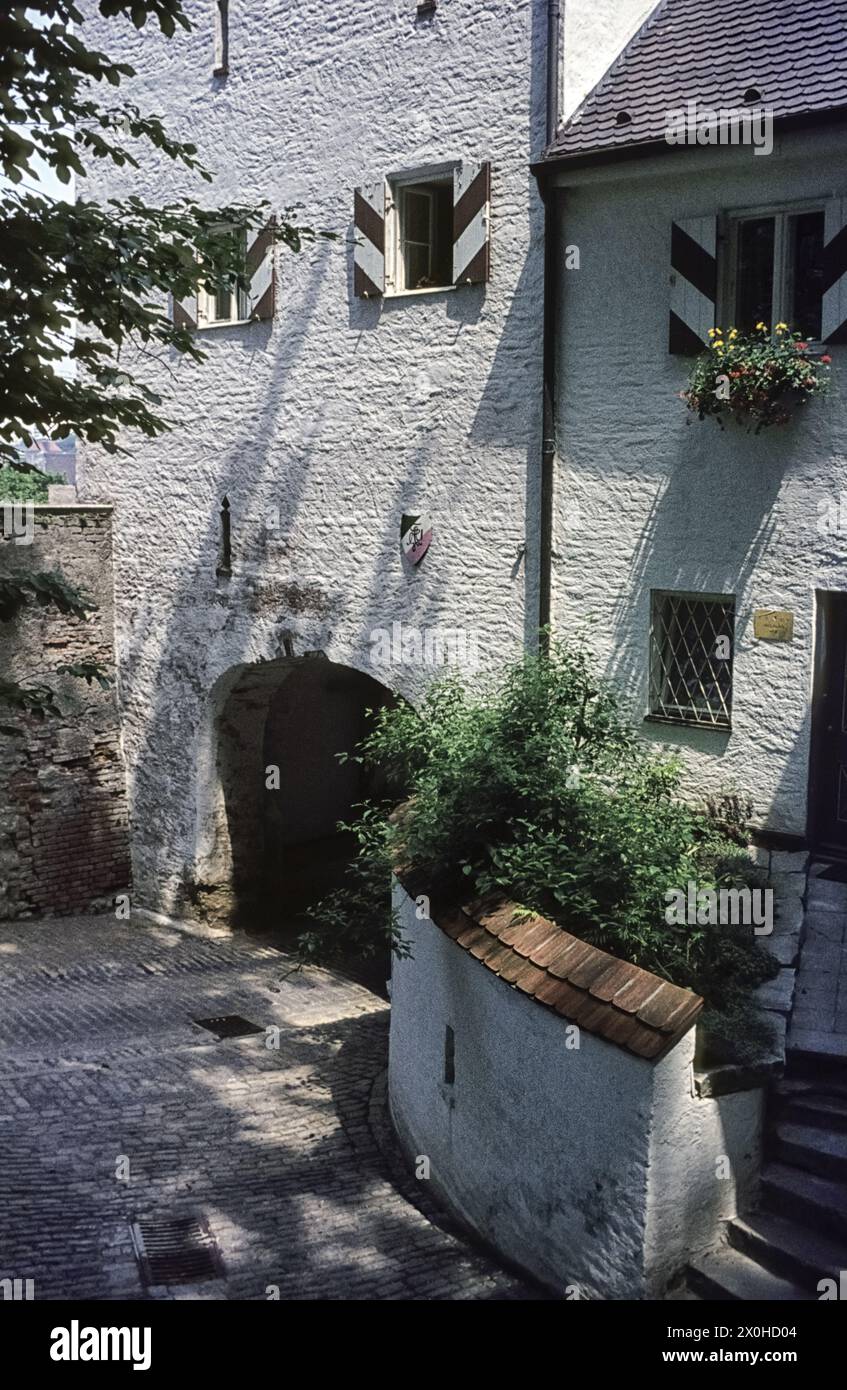 Eastern gate tower of the cathedral hill fortifications on Freising ...