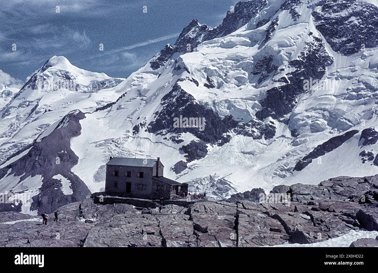 The Gandegghütte with Breithorn, Castor and Pollux. [automated ...