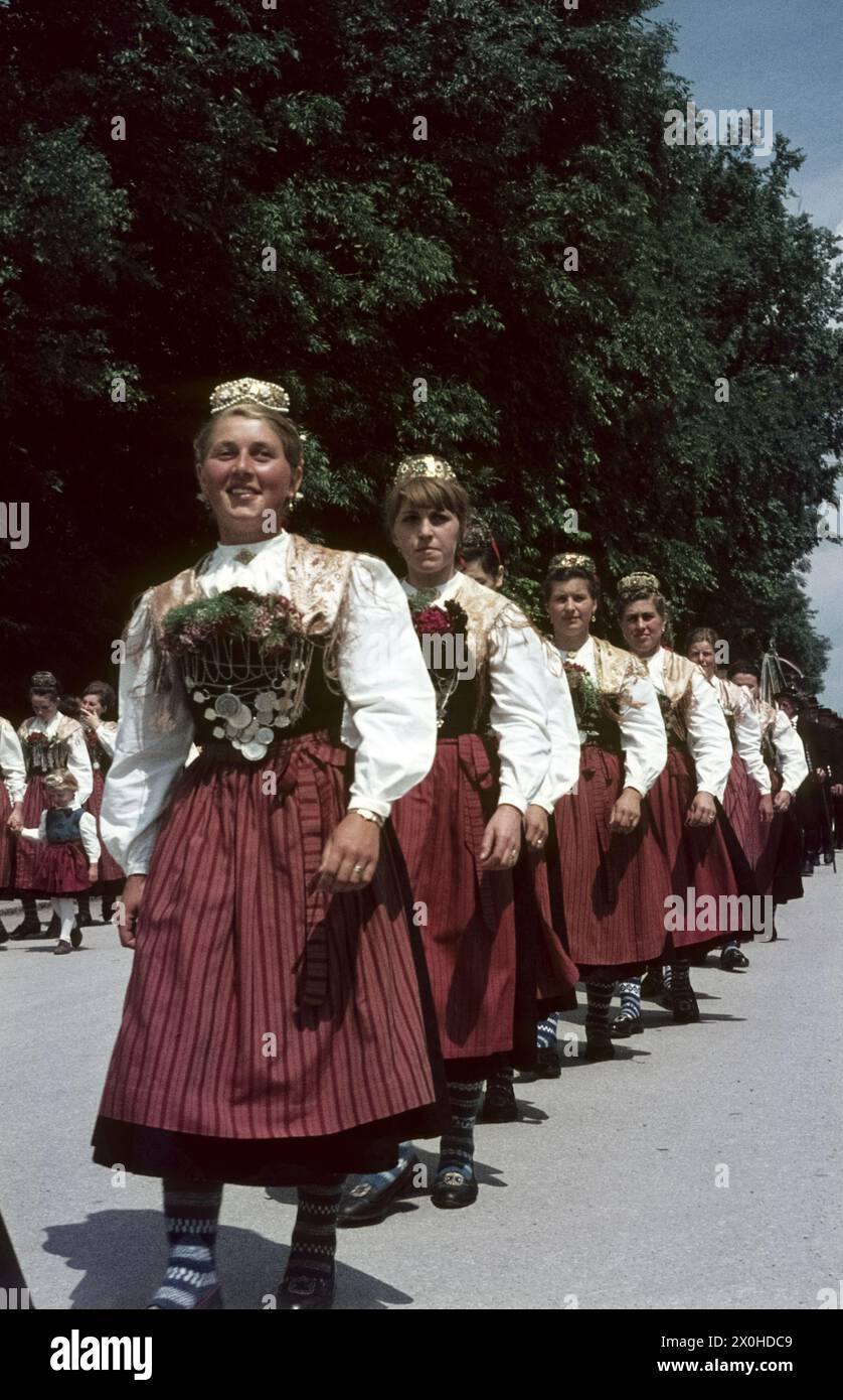 Traditional costume festival in Ismaning near Munich. [automated ...
