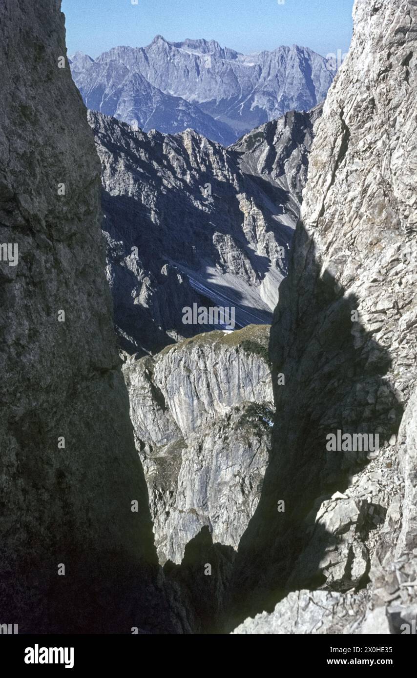 The path leads through steep terrain [automated translation] Stock ...