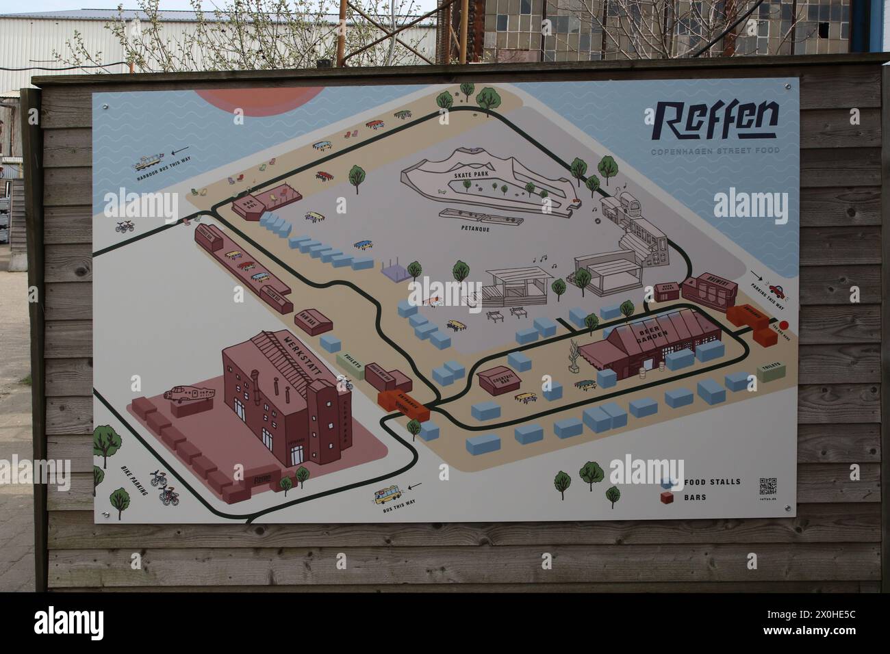 Map of Reffen Copenhagen Denmark April 2024 Stock Photo - Alamy