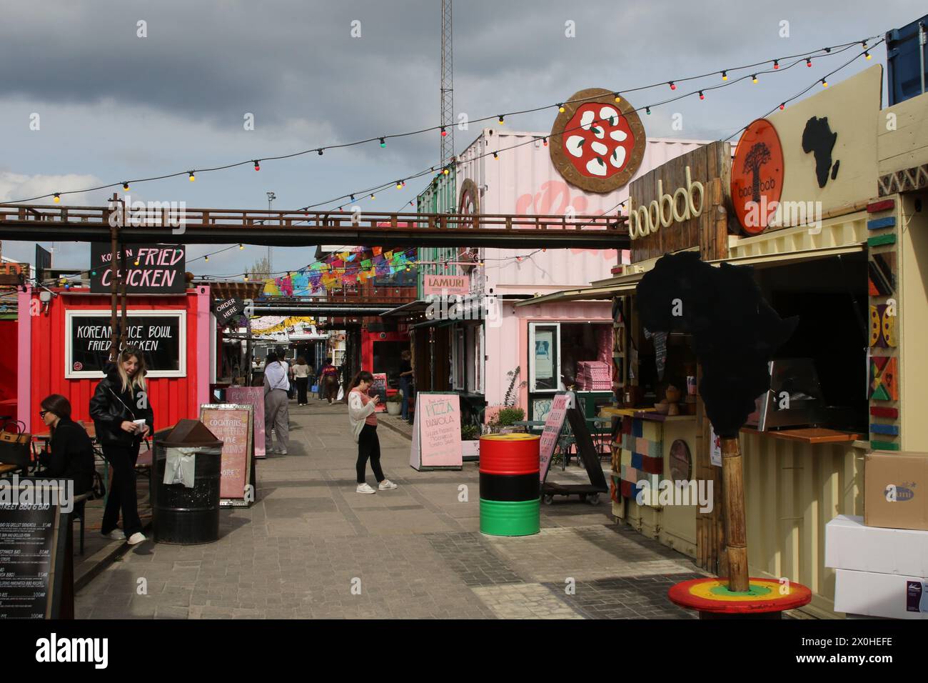 Street food stands Reffen Copenhagen Denmark April 2024 Stock Photo - Alamy