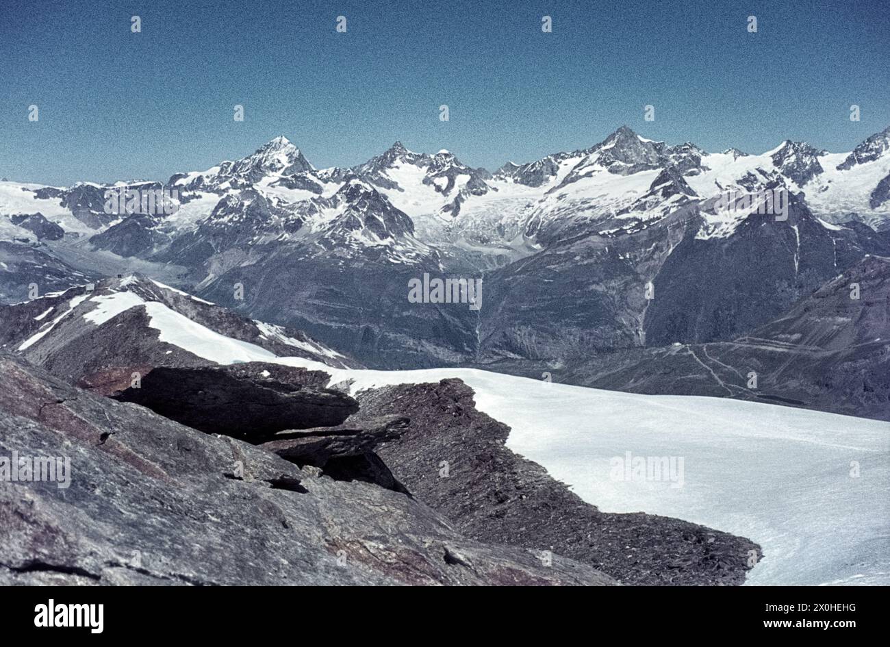 View of the mountains of Zermatt from the Stockhorn. [automated ...
