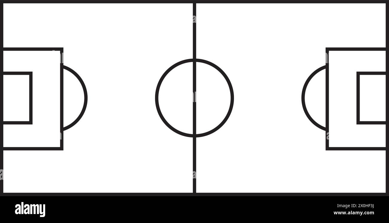 Football soccer field pitch Black and White Stock Photos & Images - Alamy