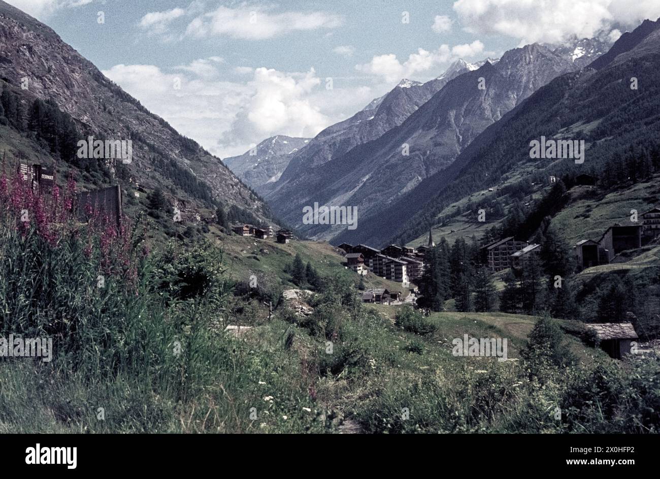 Zermatt seen from the path to Zmutt. [automated translation] Stock ...