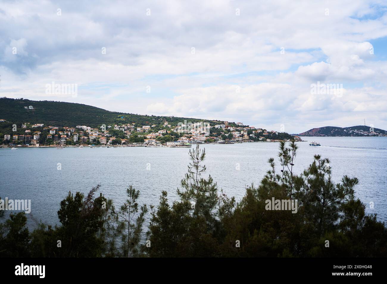 a View of the bay and islands from Prince's Island in Istanbul Stock ...