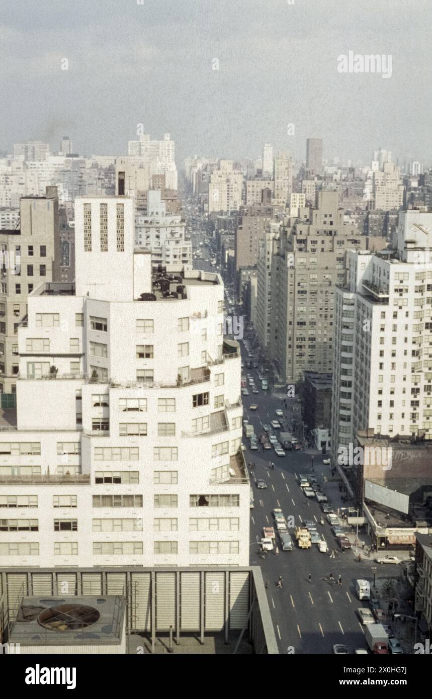 View from the roof of an office building onto 2nd Avenue and the ...