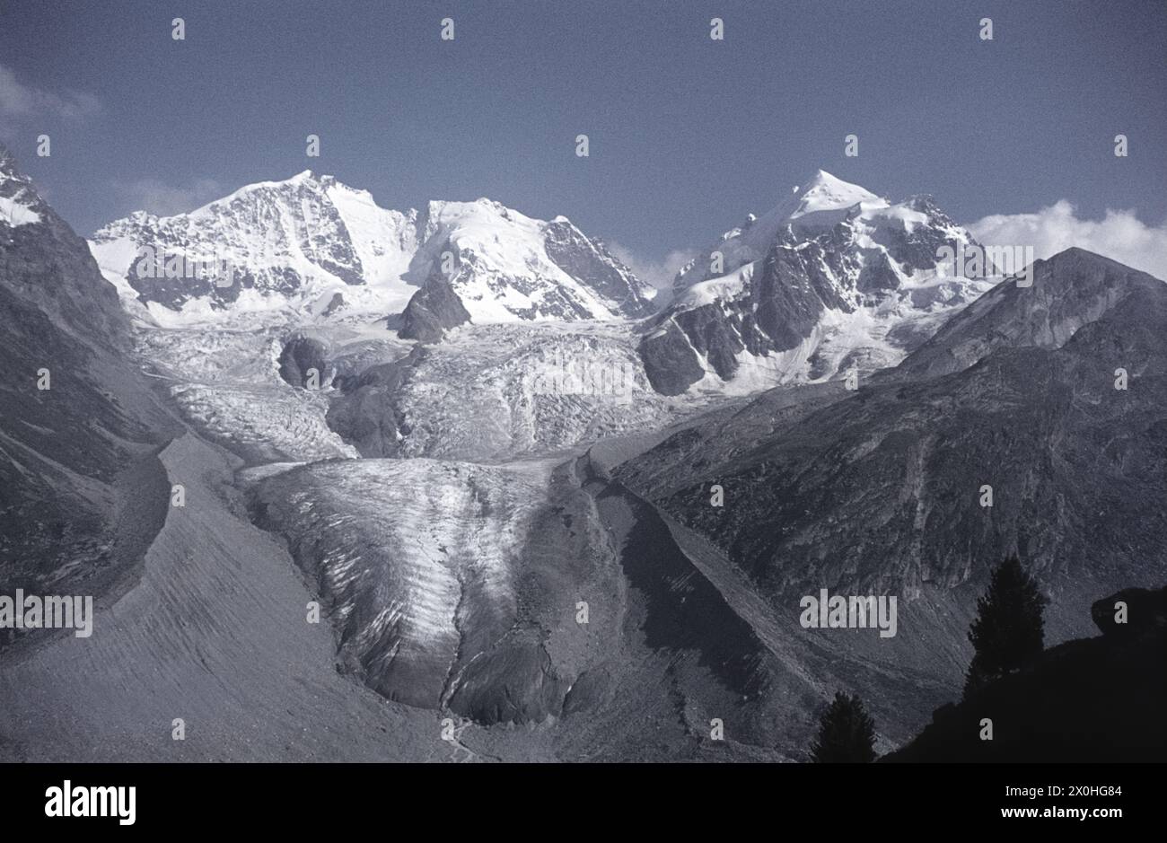 The Tschierva glacier with Piz Roseg and Piz Scerscen [automated ...
