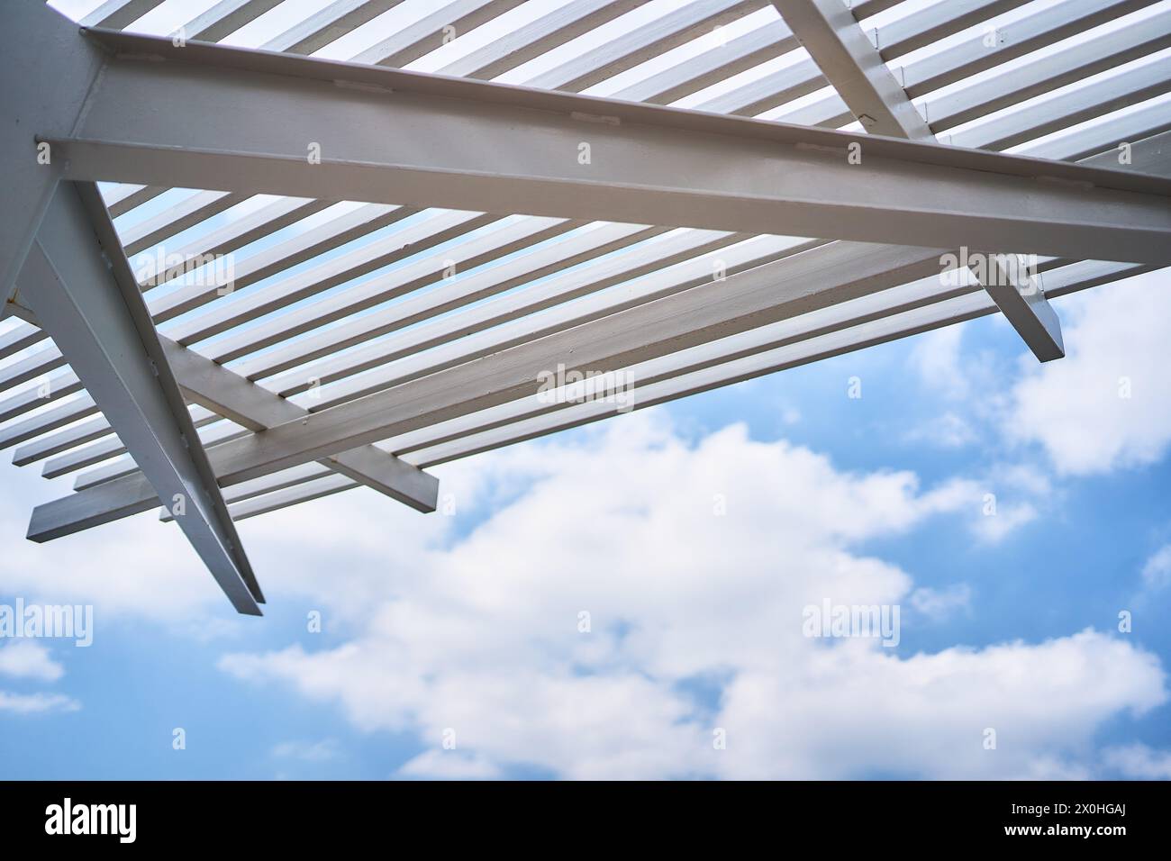 a metal canopy on the beach Stock Photo - Alamy