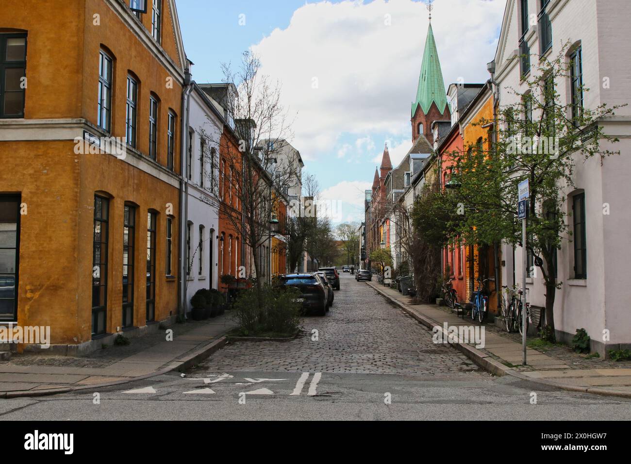 Copenhagen street scene - Krusemyntegade a residential street Denmark ...