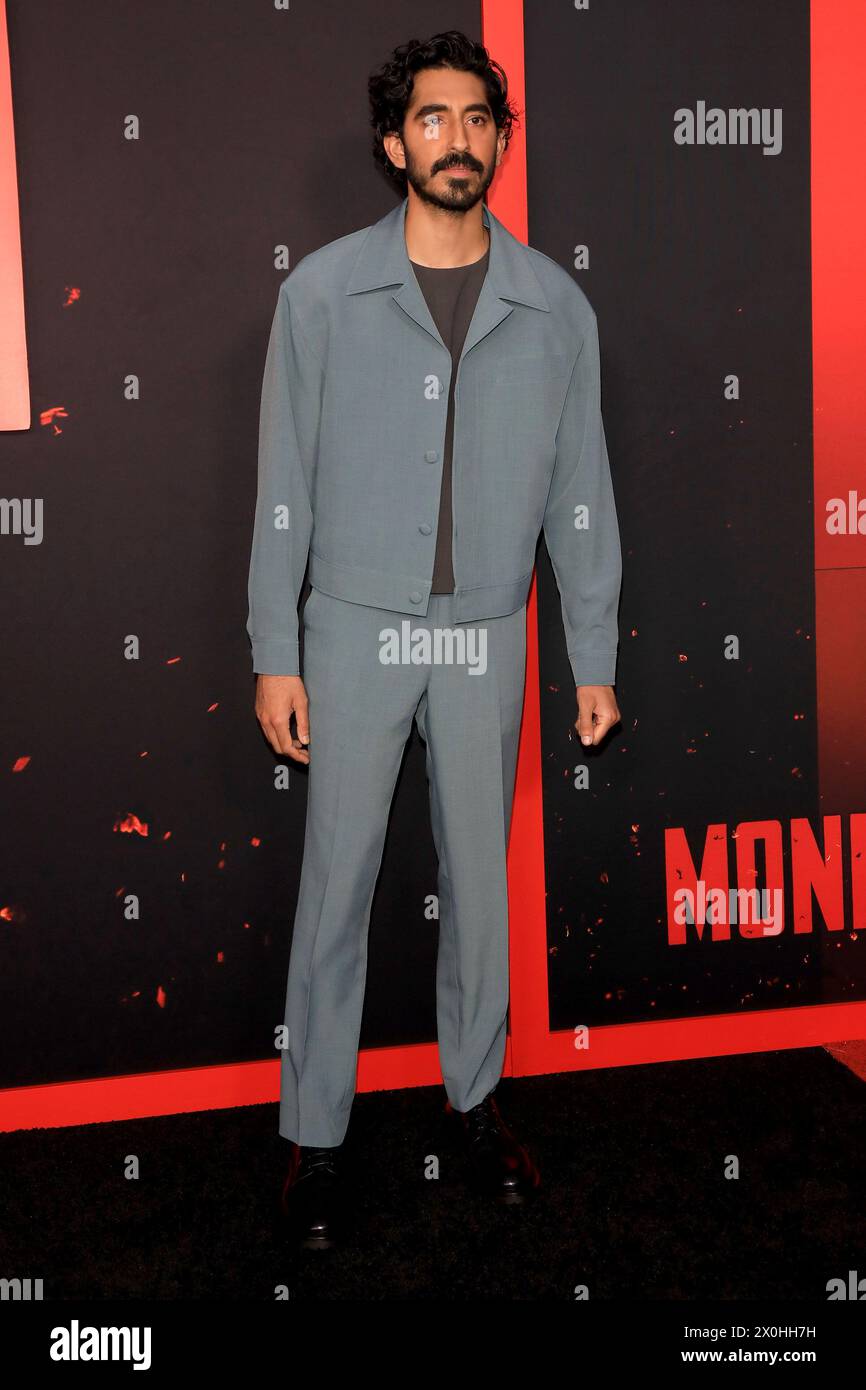 LOS ANGELES - APR 4: Dev Patel at the Monkey Man Los Angelesw Premiere ...