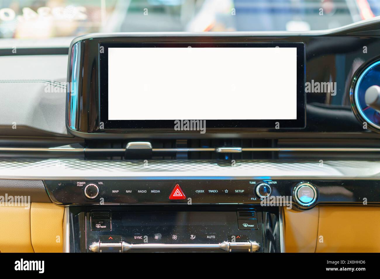 Experience the future of automotive technology with our white mockup ...