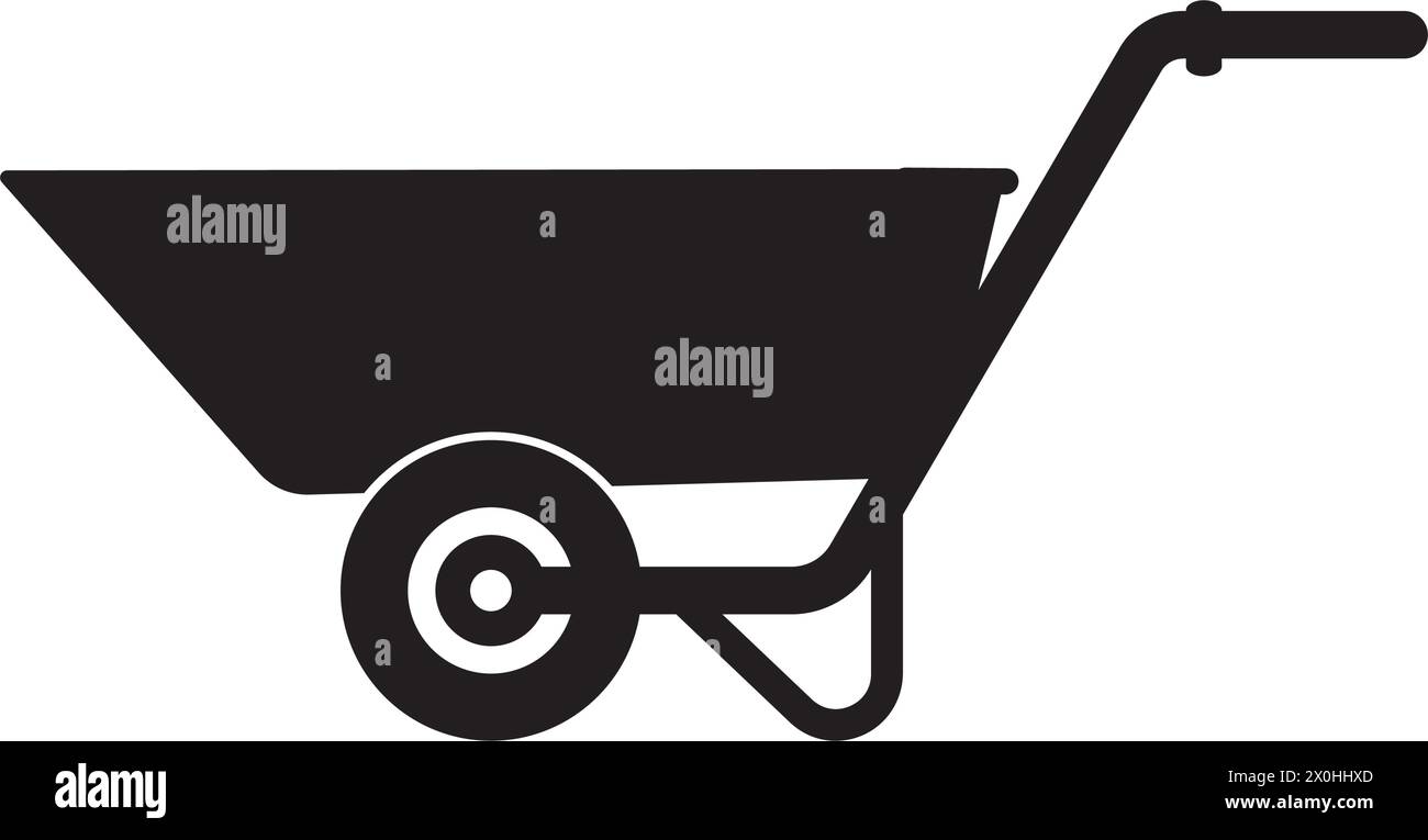 wheelbarrow vector icon,illustration logo design Stock Vector Image ...