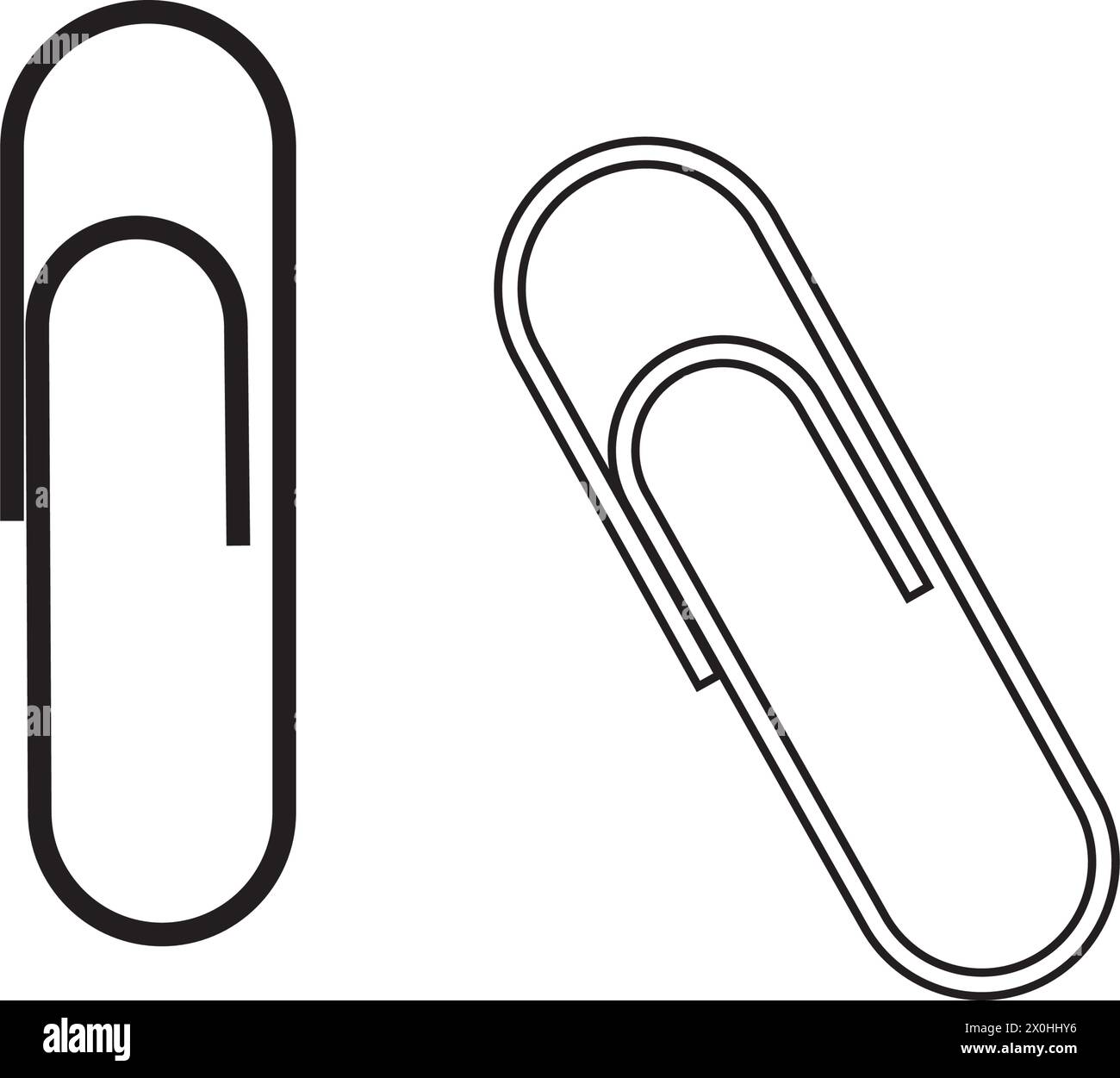 Paper clip icon vector illustration logo design Stock Vector Image ...