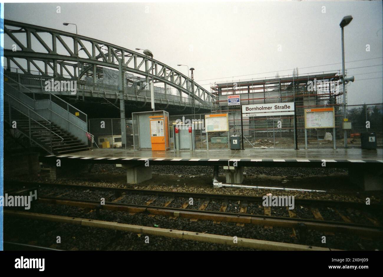 The east platform was opened on 5.8.1991 to enable passengers to change ...