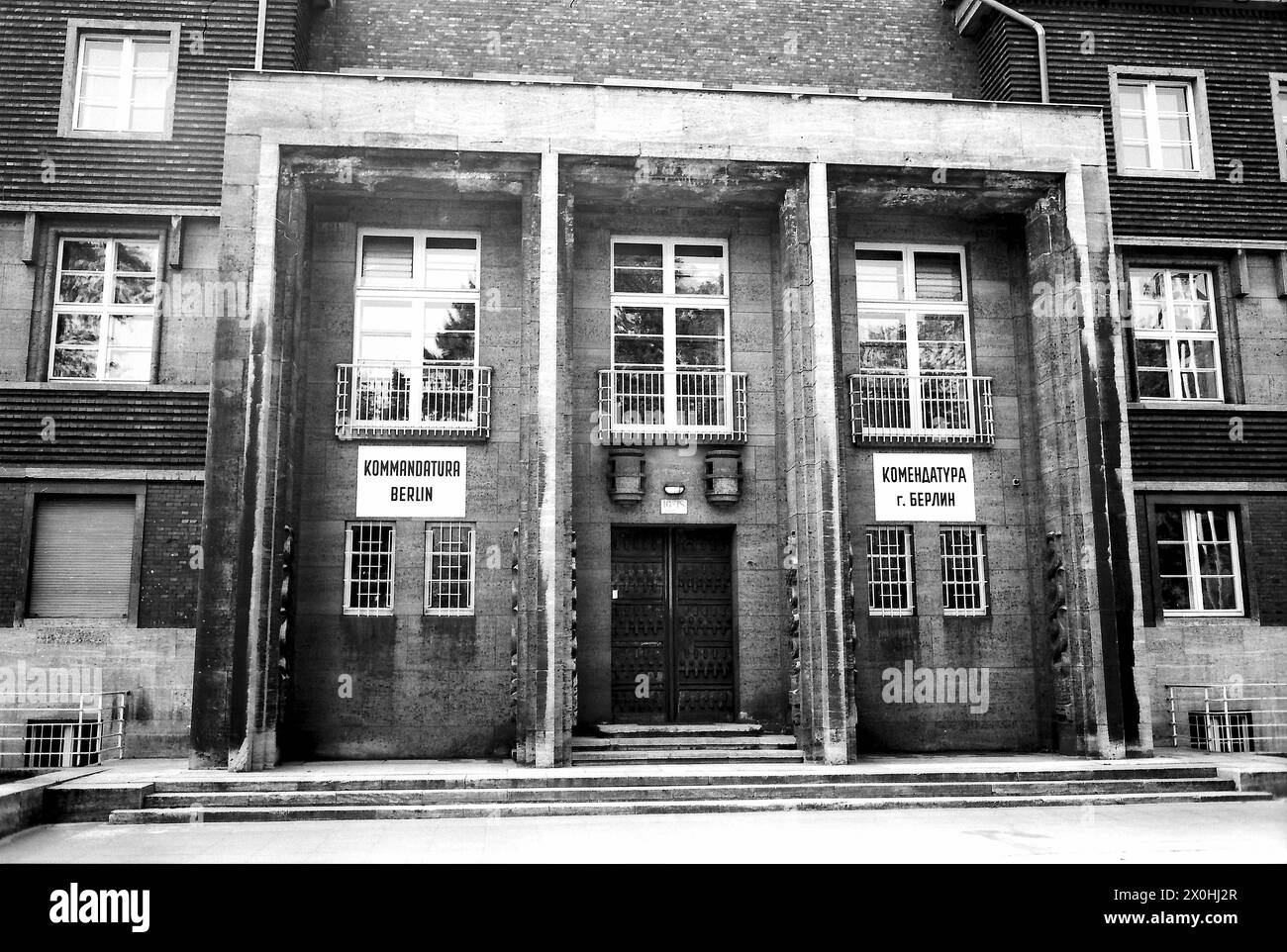 The faÃ§ade with entrance of the Allied Commandant's Office building in ...