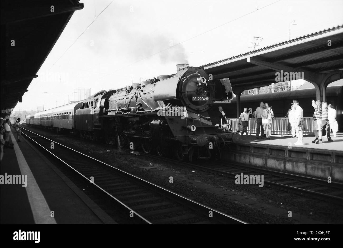Steam express locomotive 03 2204 stands in the siding [automated ...