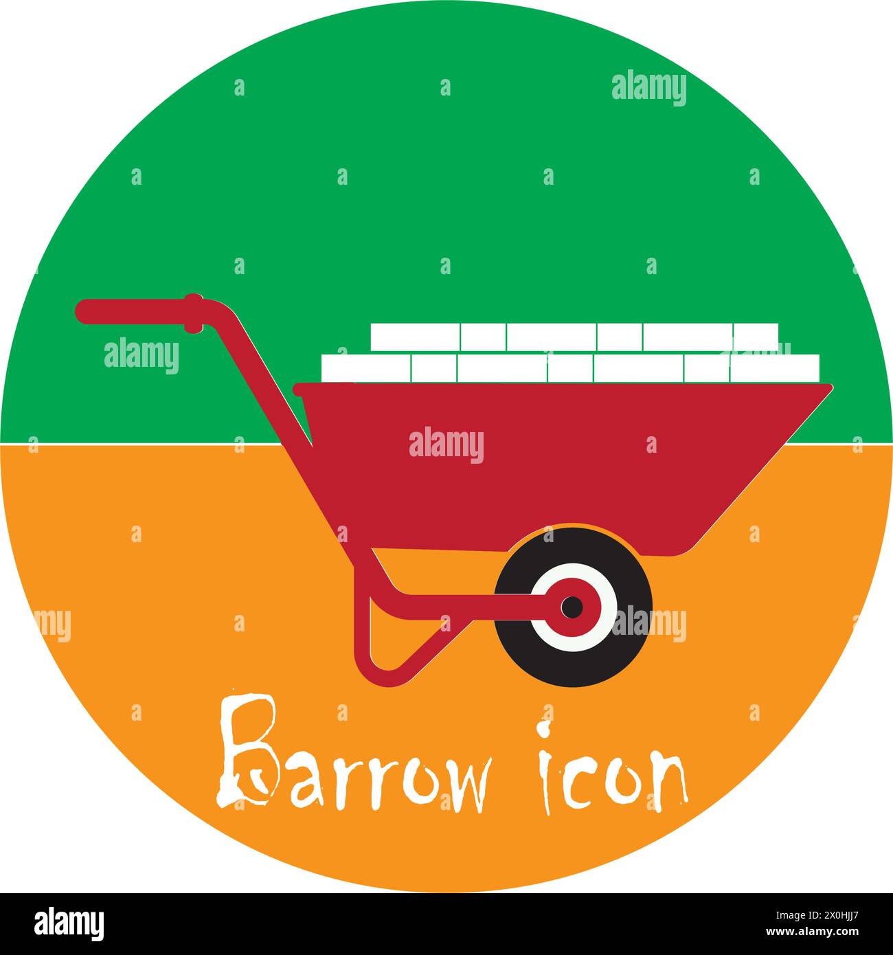 wheelbarrow vector icon,illustration logo design Stock Vector Image ...