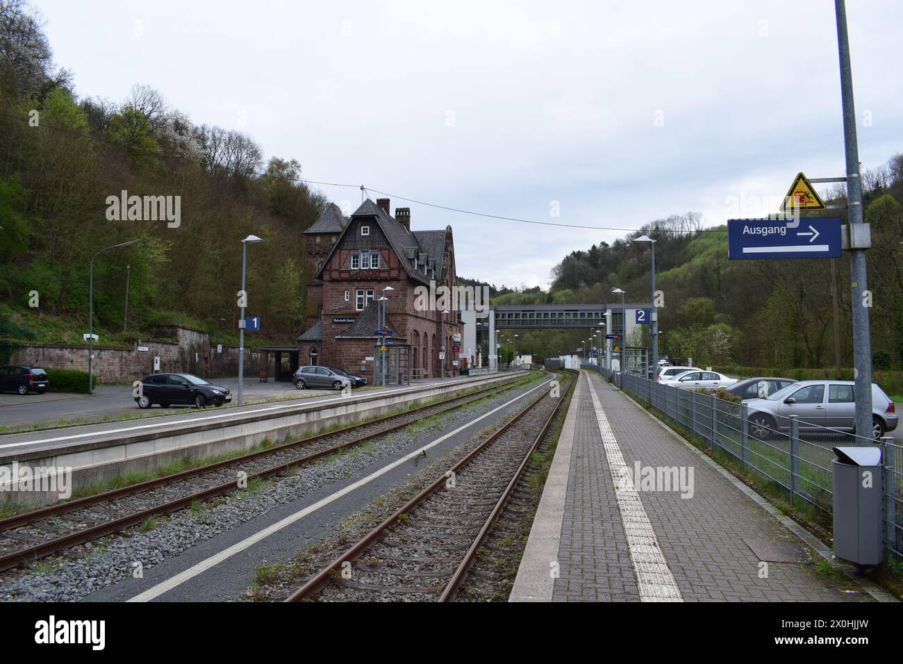 historic and still operating train station of Kyllburg Stock Photo - Alamy