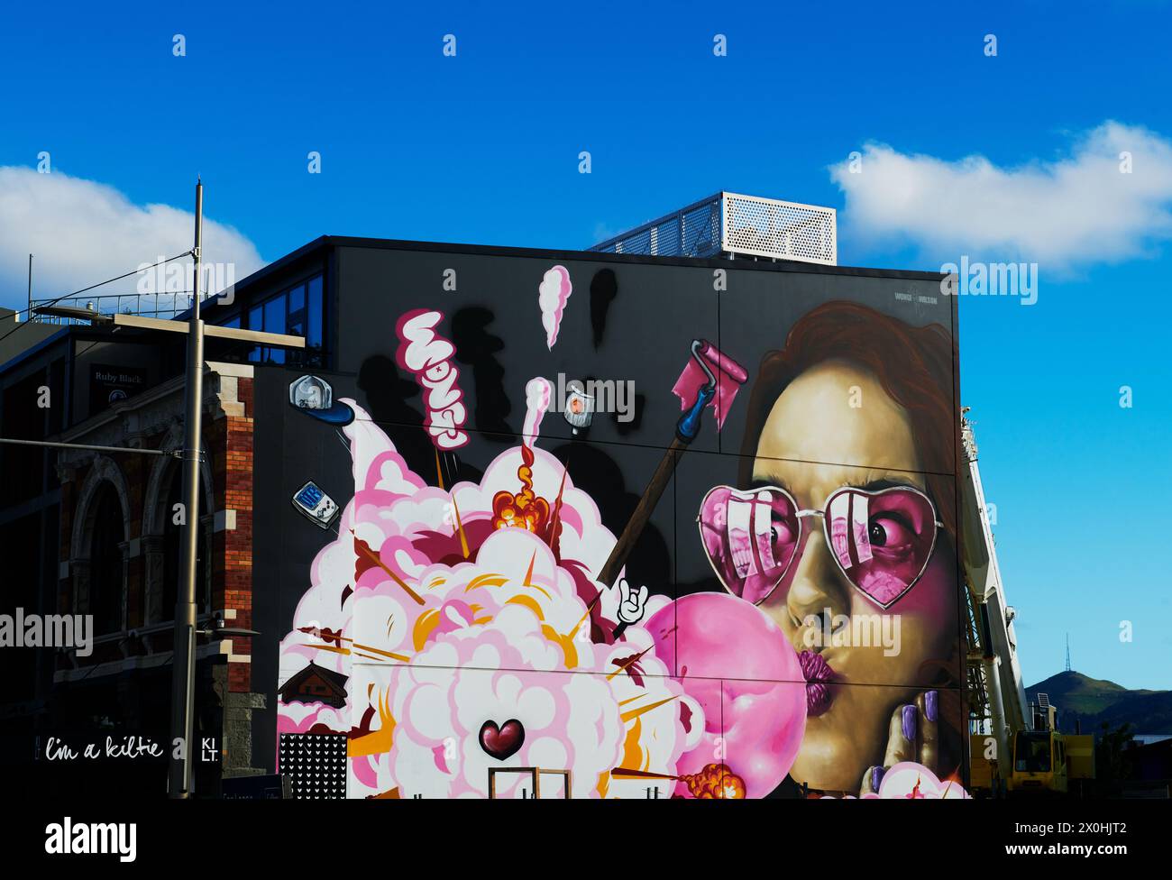 Graffiti mural in Christchurch, South Island, New Zealand Stock Photo ...